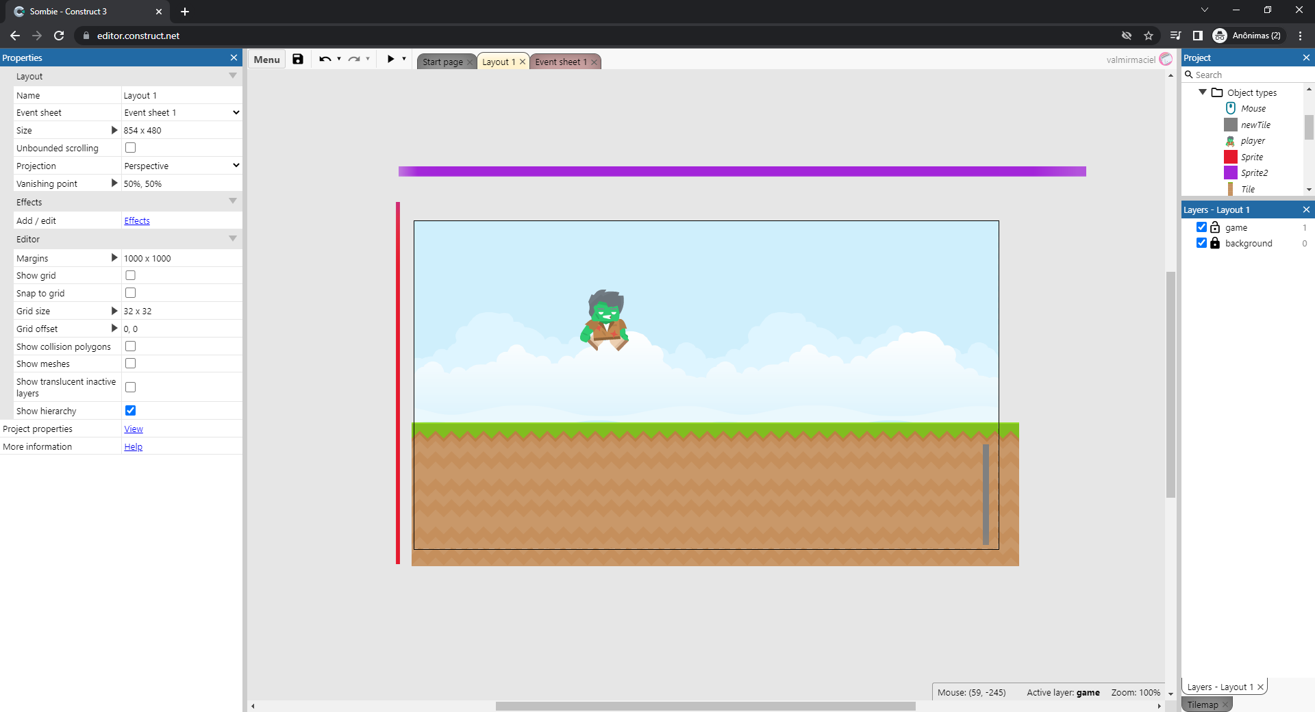 Gamedev Construct 3 Criando Game Zumbie Tsunami Perametade Games 8589